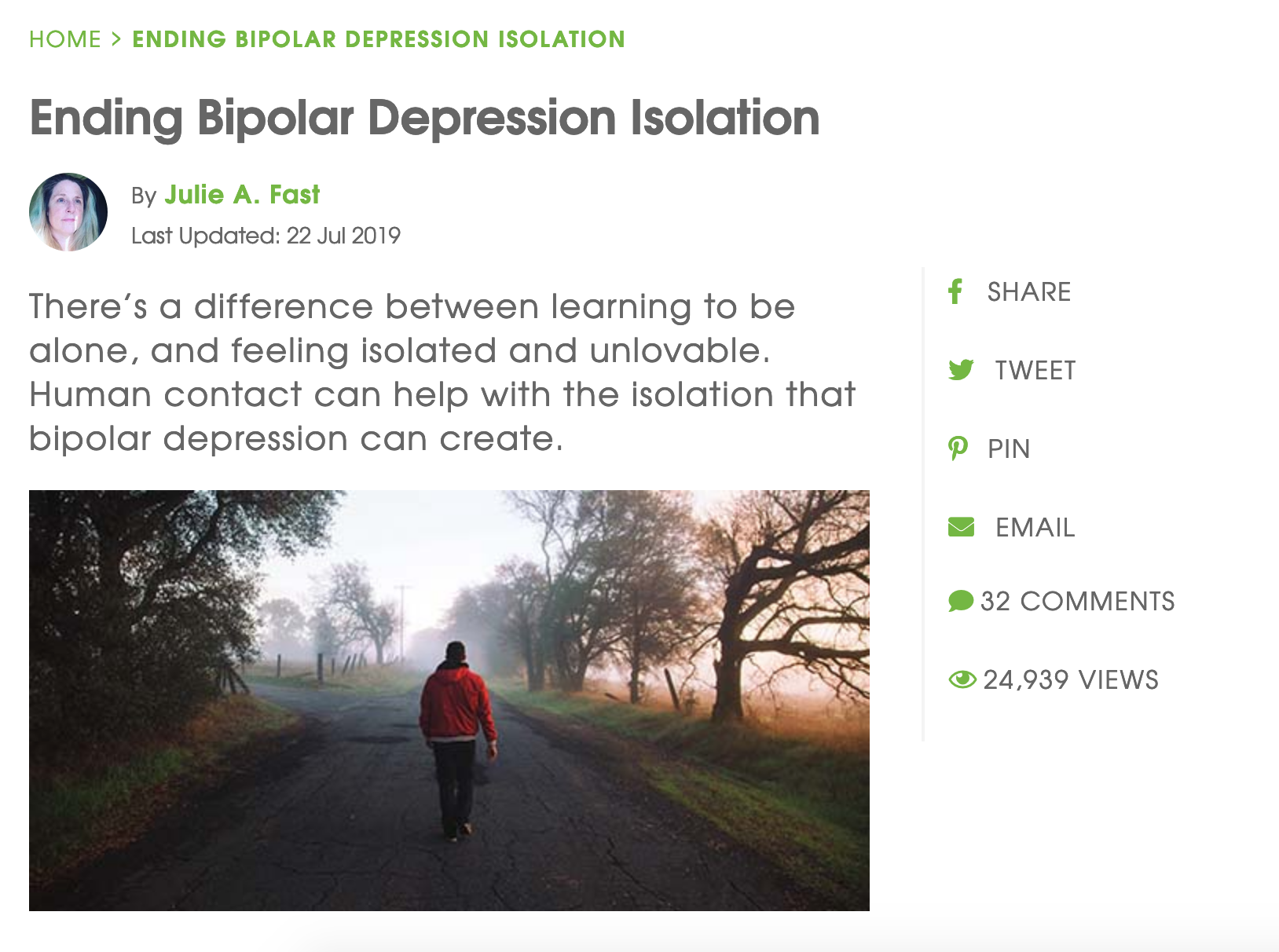 Ending Bipolar Depression Isolation « Straight Talk on Managing Bipolar ...